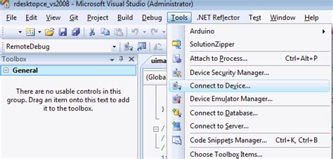 Visual Studio VS Remotely Connect To Win Mobile Device Stack Overflow