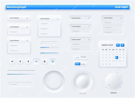 Premium Vector Neumorphic Ui User Interface Buttons Search Bars