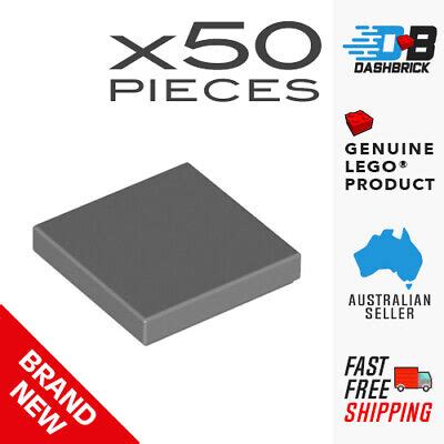 50x LEGO 2 X 2 Tile Dark Grey Dark Stone Bluish Grey Part 3068b NEW EBay UK