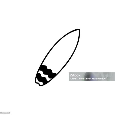 서핑 보드 모양 아이콘입니다 Ui와 Ux 웹사이트 또는 모바일 응용 프로그램에 대 한 간단한 벡터 서핑보드에 대한 스톡 벡터 아트 및 기타 이미지 Istock