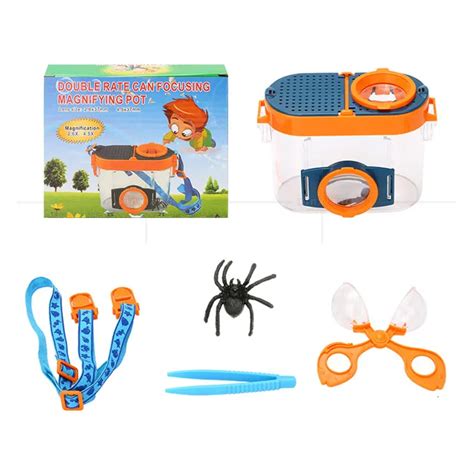 Toy Bugs And Insects Observation Kit Outdoor Exploration Set With Magnifier For Babe