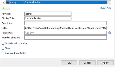 Custom Commands With Optional Or Default Parameter Help Listary