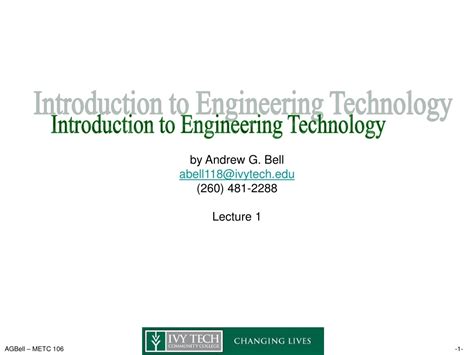 PPT Introduction To Engineering Technology Programs Career Opportunities PowerPoint