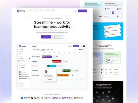 Project Management Landing Page Ui Uiux Ui Design Behance