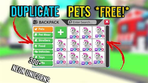 CODE DUPLICATE ANY PET IN ADOPT ME DUPLICATE NEON LEGENDARIES YouTube