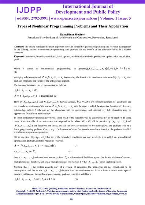 Pdf International Journal Of Development And Public Policy Types Of