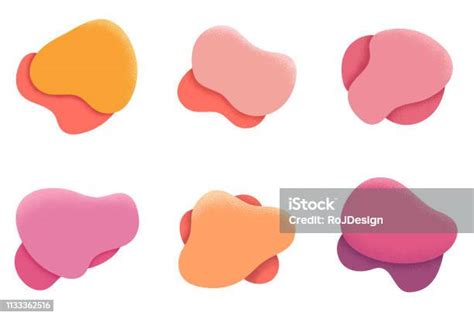 고립 된 그래픽 그림에서 트 렌 디 한 노이즈 그림자가 있는 추상적인 유체 모양 두 물체에 대한 스톡 사진 및 기타 이미지 두 물체 개체 그룹 곡선 Istock