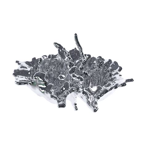 Futuristic Chrome Liquid Abstract Metallic Shape 3d Render 36152357 Png