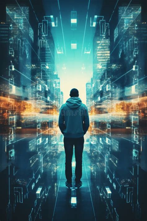 Cybersecurity Concept Padlock Circuit Board Data Center Stock Image Image Of Wireframe Lock