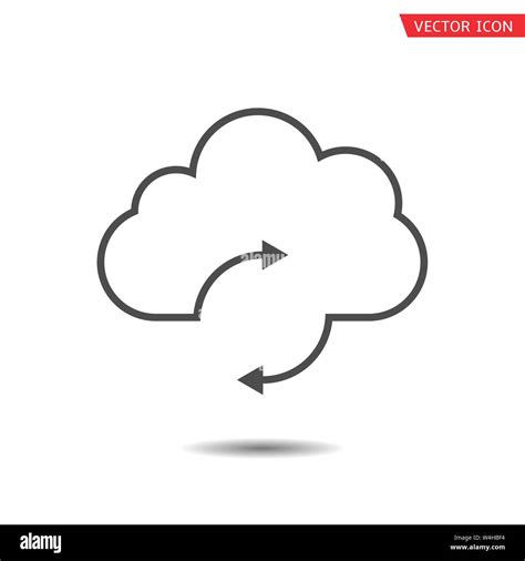 Cloud Sync Refresh Icon Data Synchronization Technologies Stock Vector