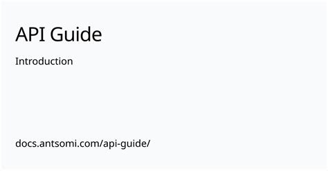 Introduction Api Guide