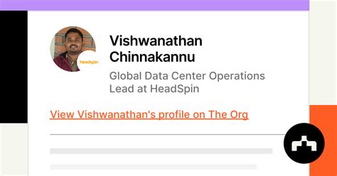 Vishwanathan Chinnakannu Global Data Center Operations Lead At Headspin The Org