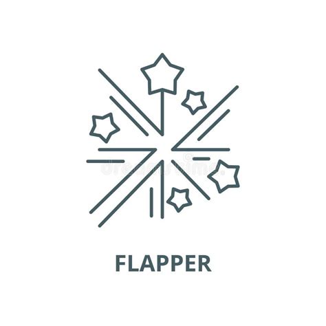 Flapper Vector Line Icon Linear Concept Outline Sign Symbol Stock Vector Illustration Of