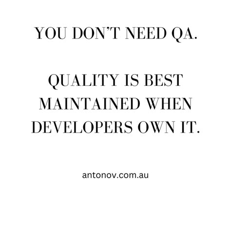 qa isn t the fix