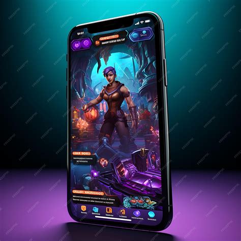 Premium Photo Mobile App Design Of Gaming Multiplayer Game App Design Mobile App Design Phone