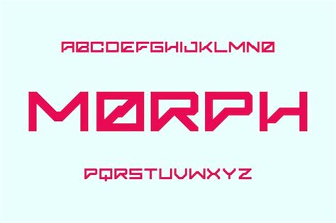 Premium Vector Futuristic Unique Display Font Vector