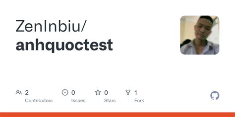 Github Zeninbiuanhquoctest