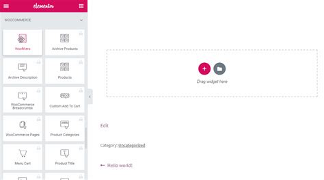 Product Filter Compatibility With Elementor WBW