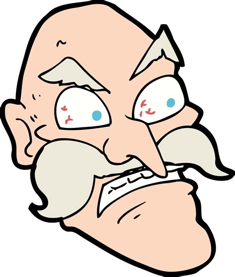 Cartoon Angry Old Man 45265356 Png