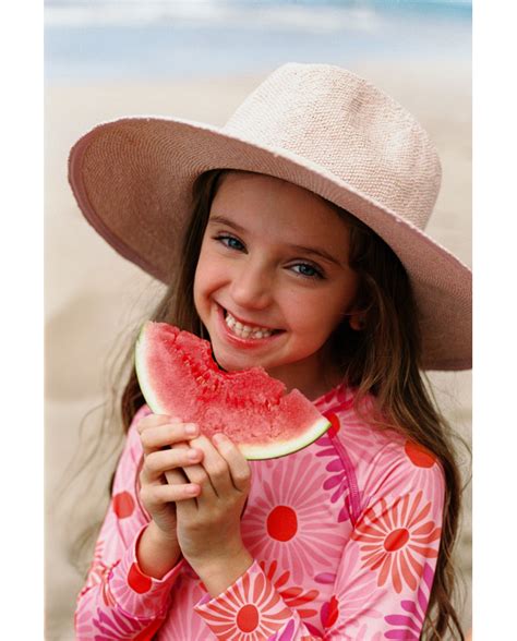 Girls Two Piece Swimwear Bikini Girl Solar Rose Brand Uv Line