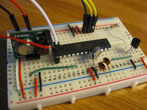 remote temperature sensor atmega8 tx 433mhz ds18b20 avr assembler