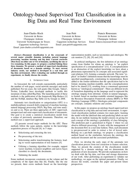 Pdf Ontology Based Supervised Text Classification In A Big Data And