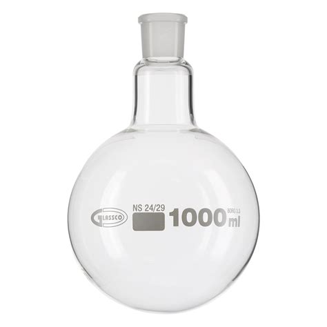 HC1008790 Glassco Round Bottom Flask Short Neck 1000ml 24 29 Findel International