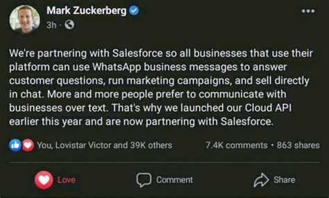 Aditya Aryan On Linkedin Meta Partnering With Salesforce ️🔥