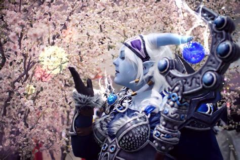 The Art Of Cosplay Draenei Shaman In Tier 6 Skyshatter Regalia From