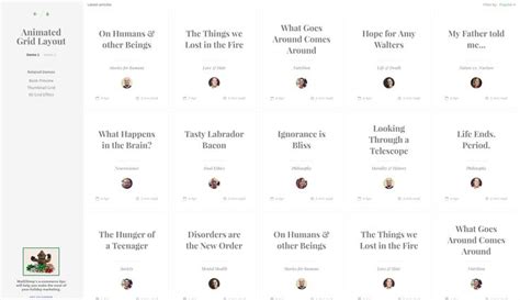 Grid Item Animation Layout Demo 1 Grid Layouts Grid Layout