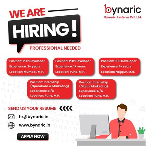 Bynaric Systems On Linkedin Hiring Techjobs Innovation Joinus Php