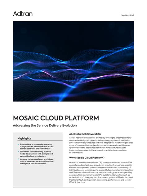 Mosaic Cloud Platform Pdf Computer Network Cloud Computing