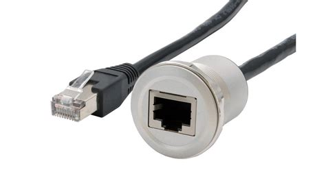 Ex 49184 Exsys Feed Through Adapter Cat6 300mm Rj45 Socket Rj45 Plug Distrelec Sweden