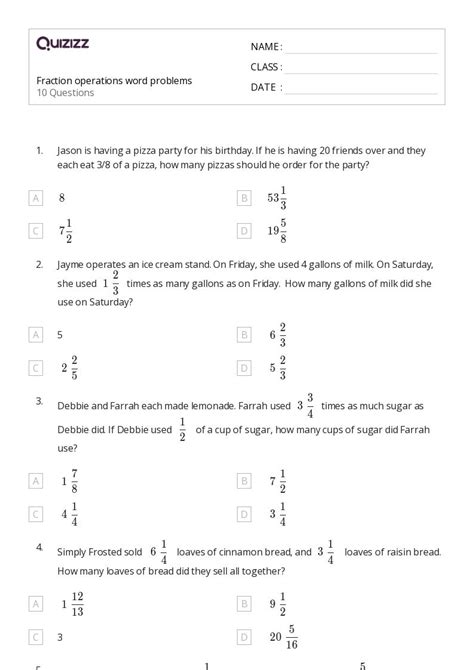 50 Mixed Operation Word Problems Worksheets For 6th Grade On Quizizz Free And Printable