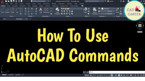 How To Use Any Command In Autocad Cad Career Youtube
