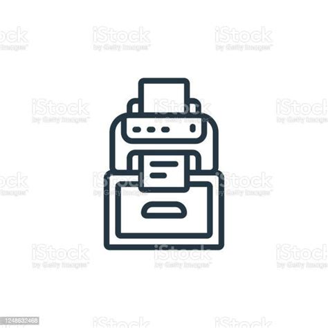 프린터 벡터 아이콘입니다 프린터 편집 가능한 스트로크 웹 및 모바일 앱 로고 인쇄 매체에 사용하기 위한 프린터 선형 기호입니다