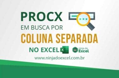 Função PROCX em Busca Por Coluna Separada no Excel Ninja do Excel