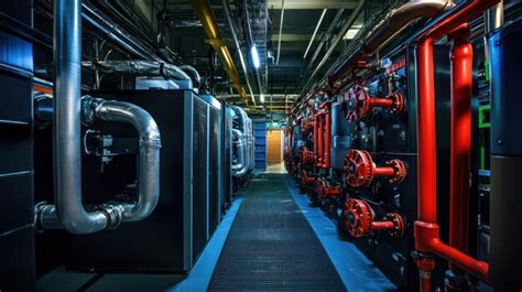 Server Room Infrastructure Premium Ai Generated Image