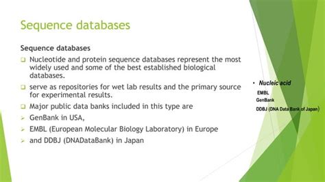 Database In Bioinformatics PPTX