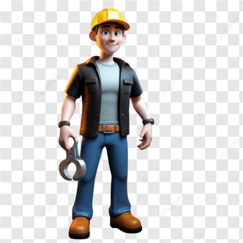 3차원 만화 노동자 공구 상자 도구 상자가 있는 3d 캐릭터 도구 Png 일러스트 및 이미지 에 대한 무료 다운로드