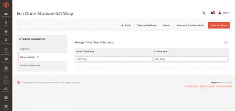 Magento 2 Order Attributes