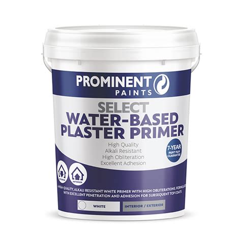 Select Water Based Plaster Primer Prominent Paints