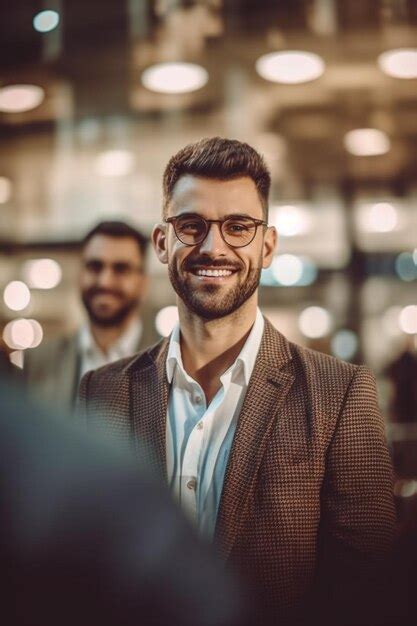 Premium Photo A Man With Glasses And A Suit On And A Man In A Suit