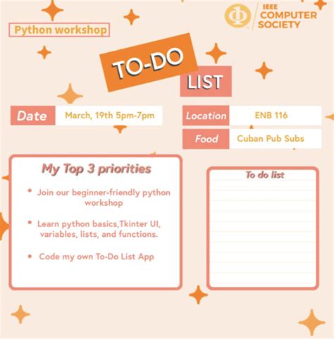 Join Ieee Cs For A Redo Of Our Python Workshop Where We Will Show You How To Make A Beginner
