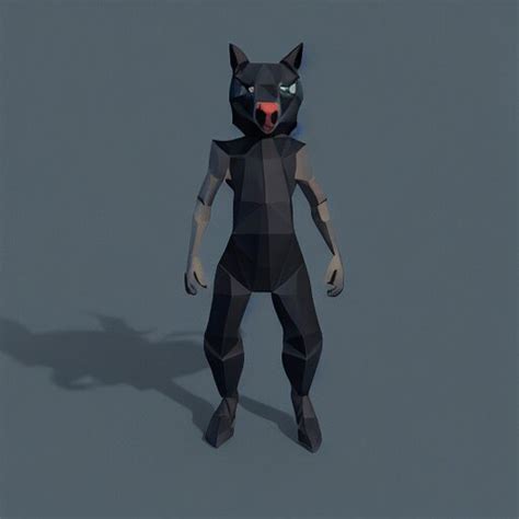 Playstation PS Low Poly Graphics Portrait Of Furry Anthro Ant Arthub Ai
