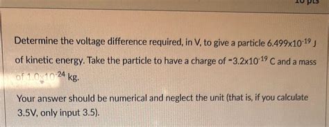 Solved Determine The Voltage Difference Required In V To Chegg Com