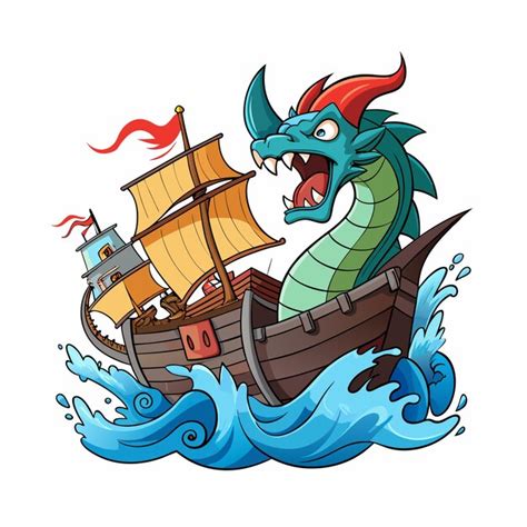 드래곤 터 일러스트레이션 프리미엄 Ai 생성 벡터