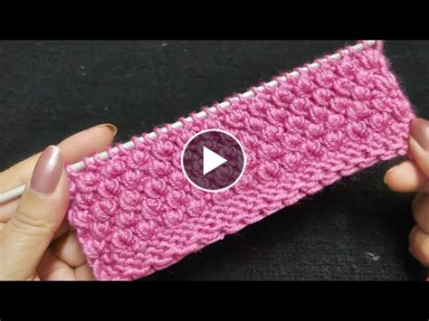 Very Easy Row Rose Stitch Knitting Pattern