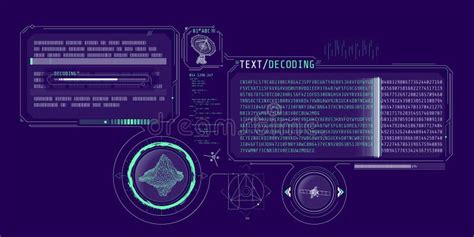Decoding Satellite And Radio Telescope Data About An Object Stock Vector Illustration Of