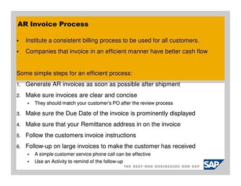 Sap Business One Dunning Process Pdf Logistics Business